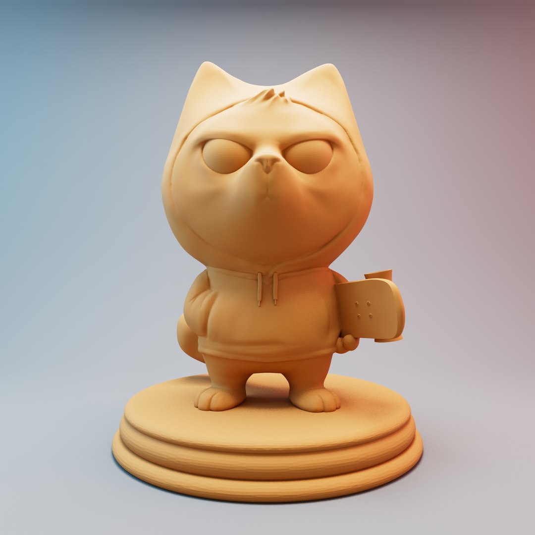 Skater Cat 3D Model - TurboSquid 1958328