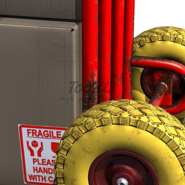 red dolly 3d model