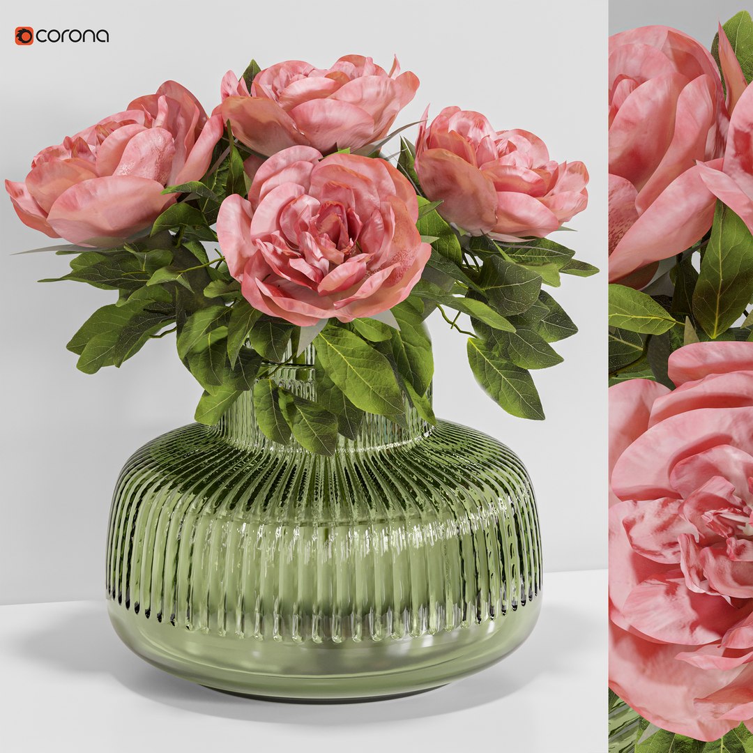 3D Model Flower Set 02 Roses - TurboSquid 2028110
