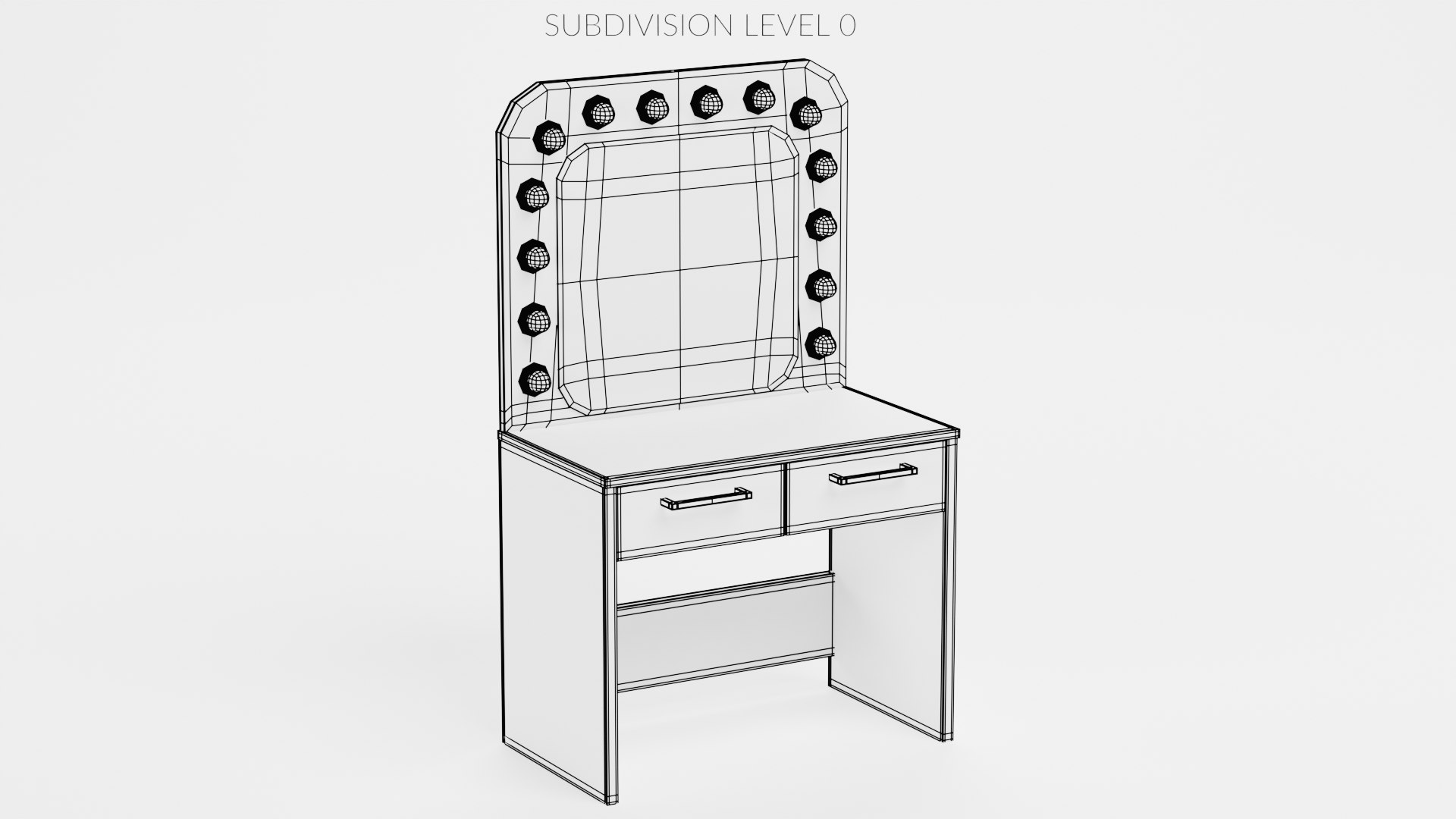 Makeup Table Model - TurboSquid 1856014