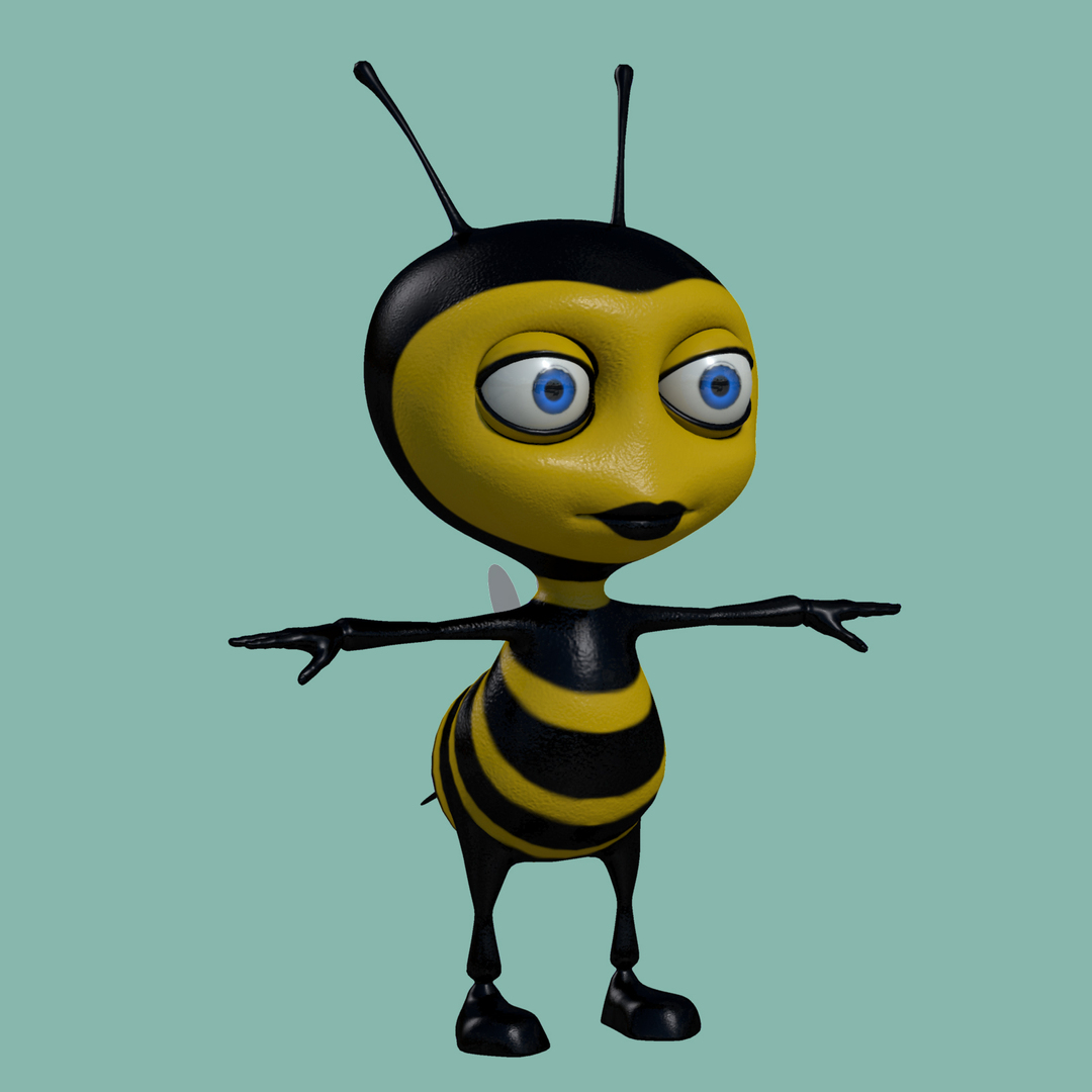 Cartoon Rigged Bee Model