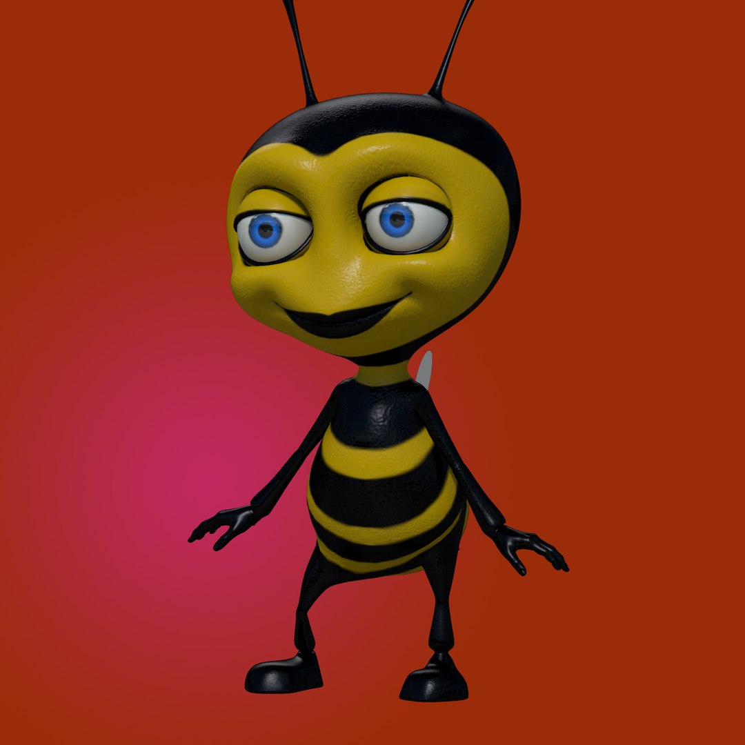 Cartoon Rigged Bee Model