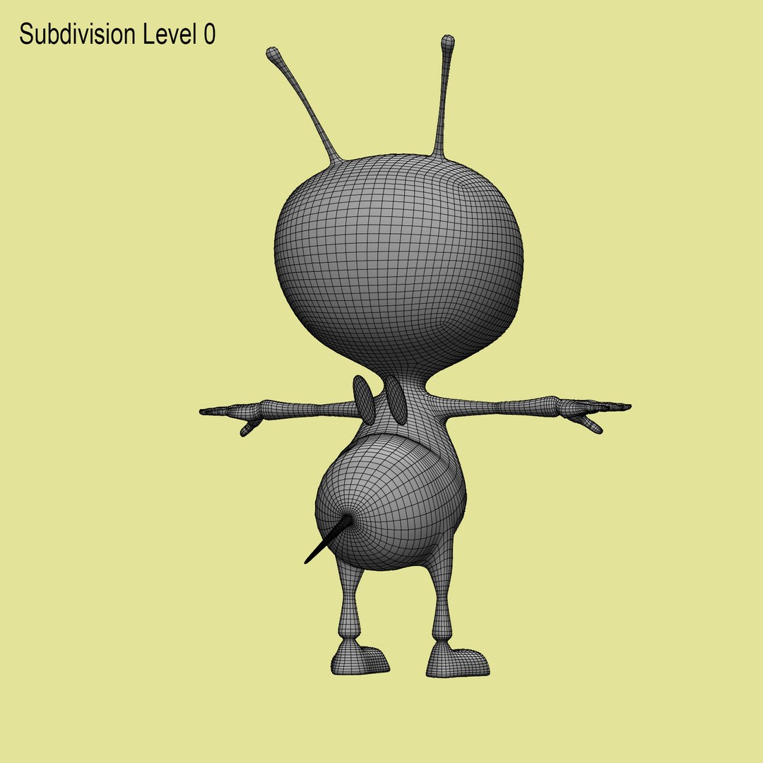 Cartoon Rigged Bee Model