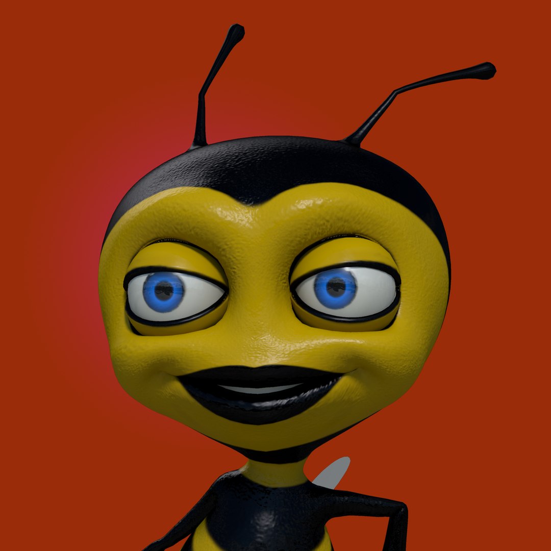 Cartoon Rigged Bee Model