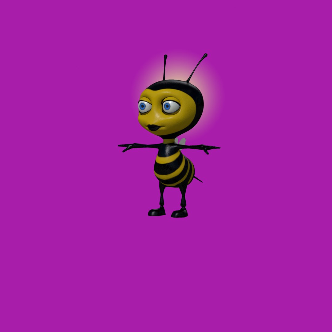 Cartoon Rigged Bee Model