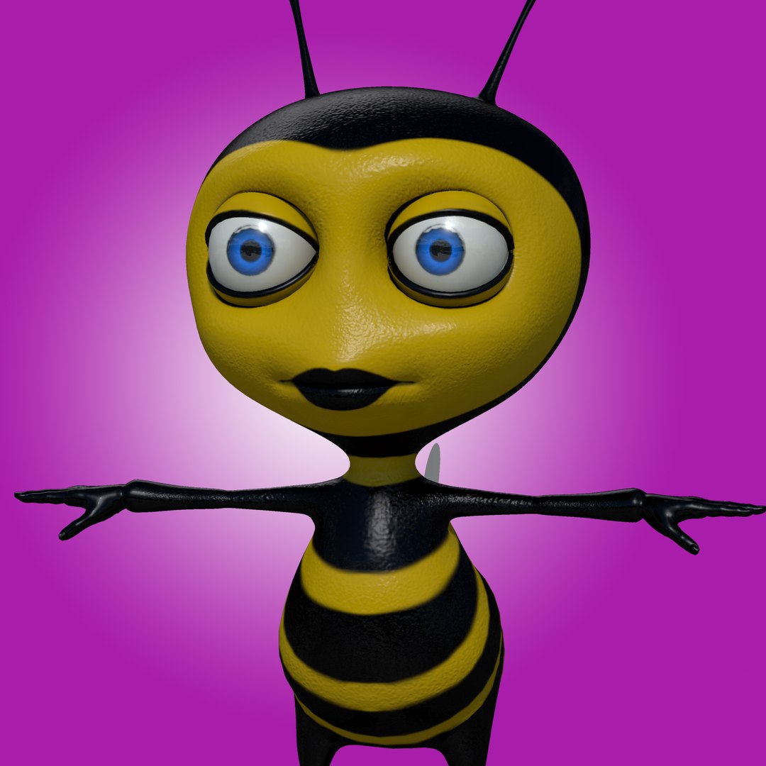 Cartoon Rigged Bee Model