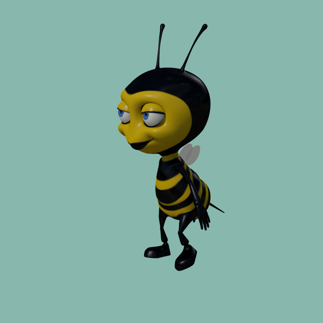 Cartoon Rigged Bee Model