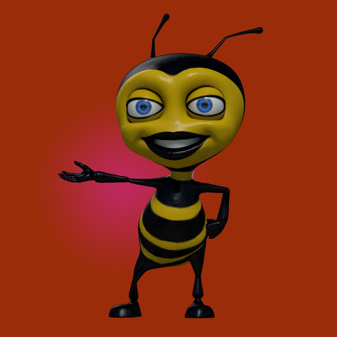 Cartoon Rigged Bee Model