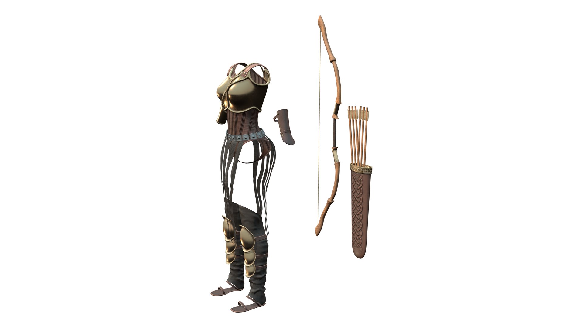 Amazon Warrior Woman Full Costume Outfit 3D Model - TurboSquid 1965302