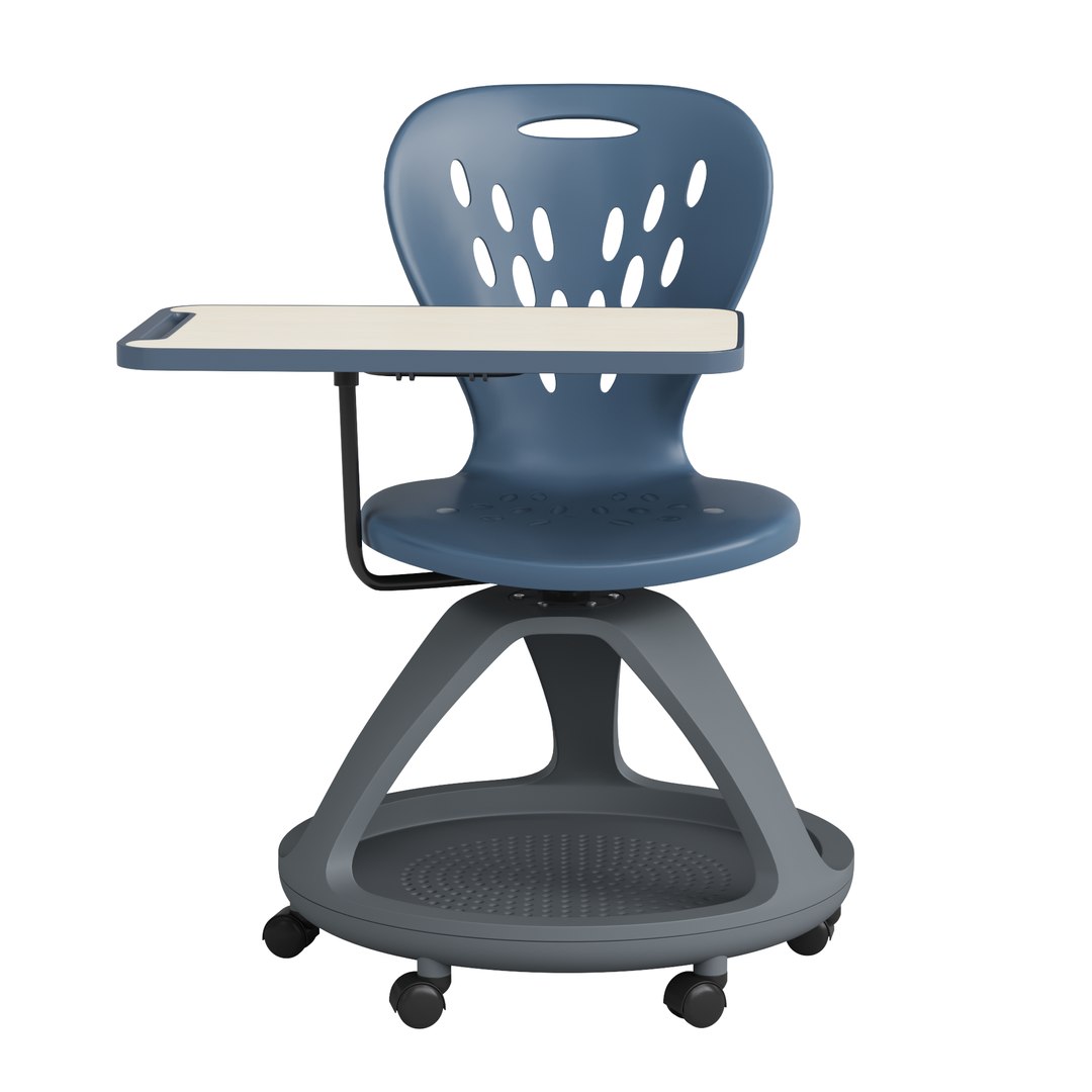 Mobile Learning Chair Dark Gray Mobile Desk Chair With 360 Degree ...