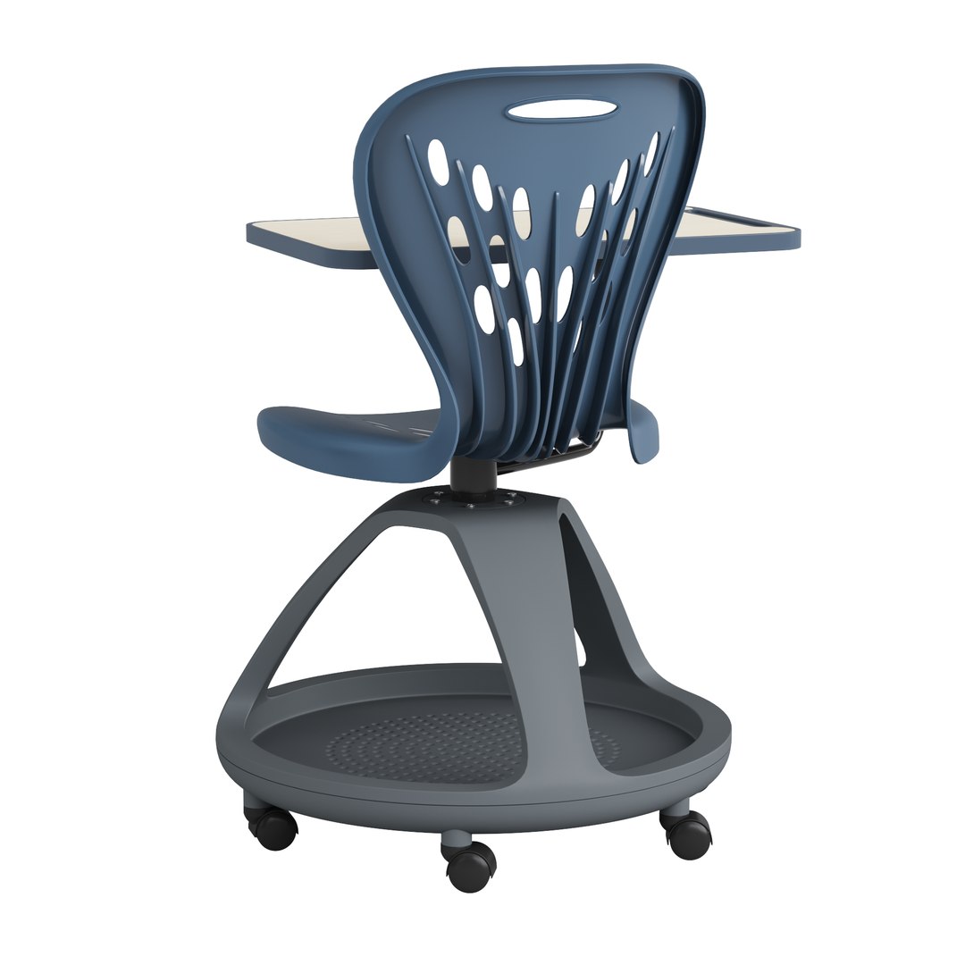 Mobile Learning Chair Dark Gray Mobile Desk Chair With 360 Degree ...