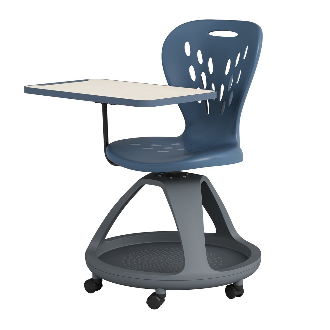 Mobile Learning Chair Dark Gray Mobile Desk Chair With 360 Degree ...