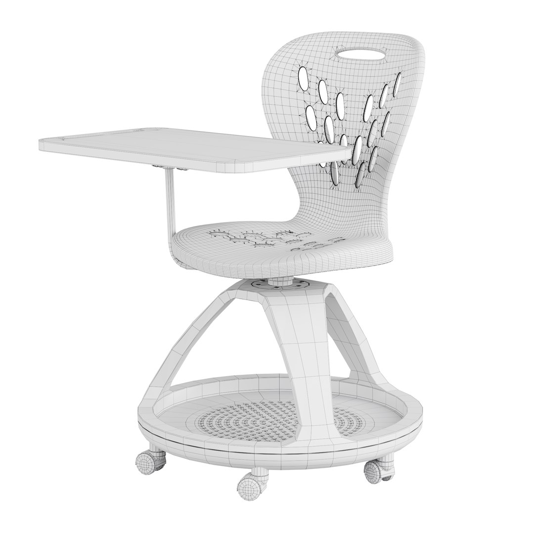 Mobile Learning Chair Dark Gray Mobile Desk Chair With 360 Degree ...