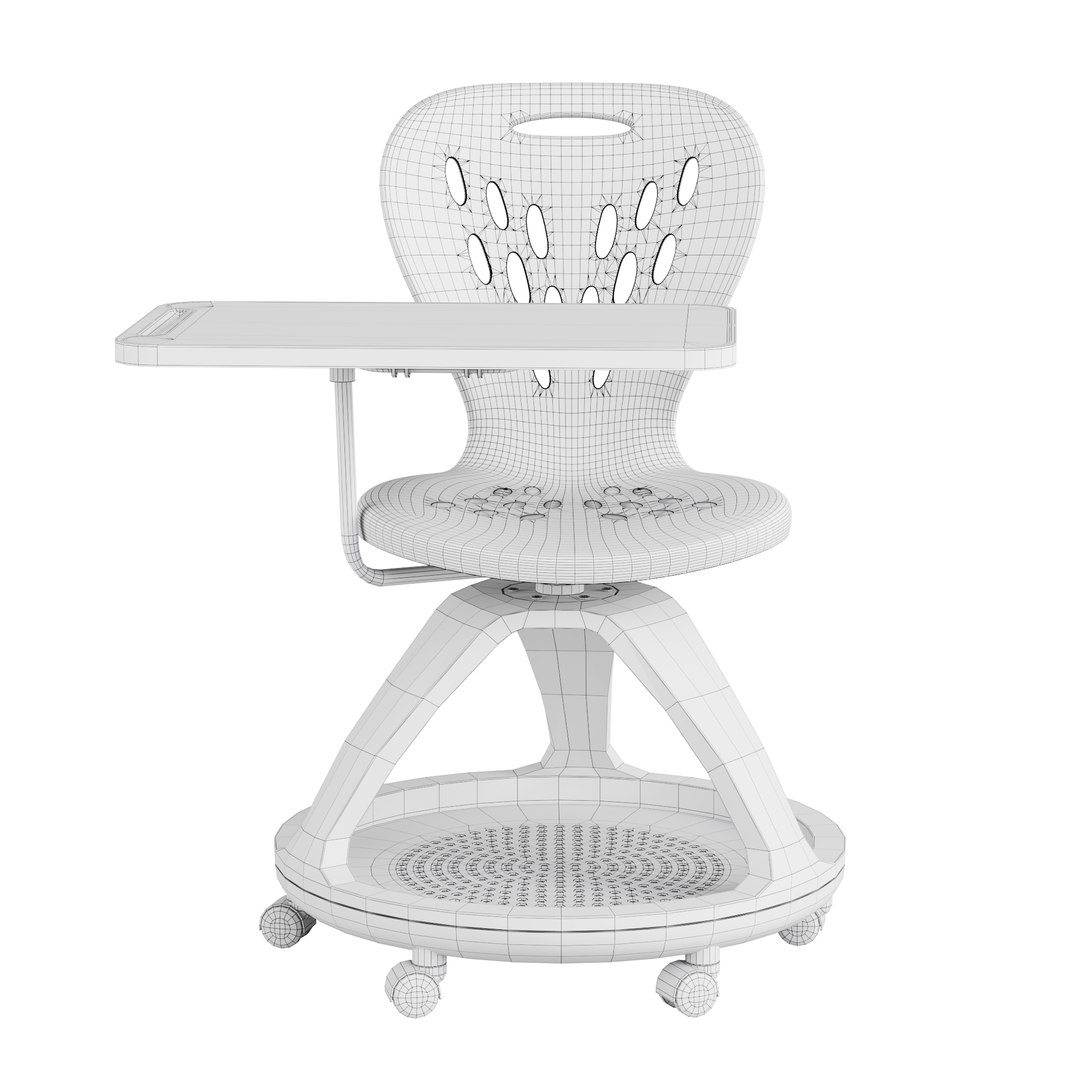 Mobile Learning Chair Dark Gray Mobile Desk Chair With 360 Degree ...