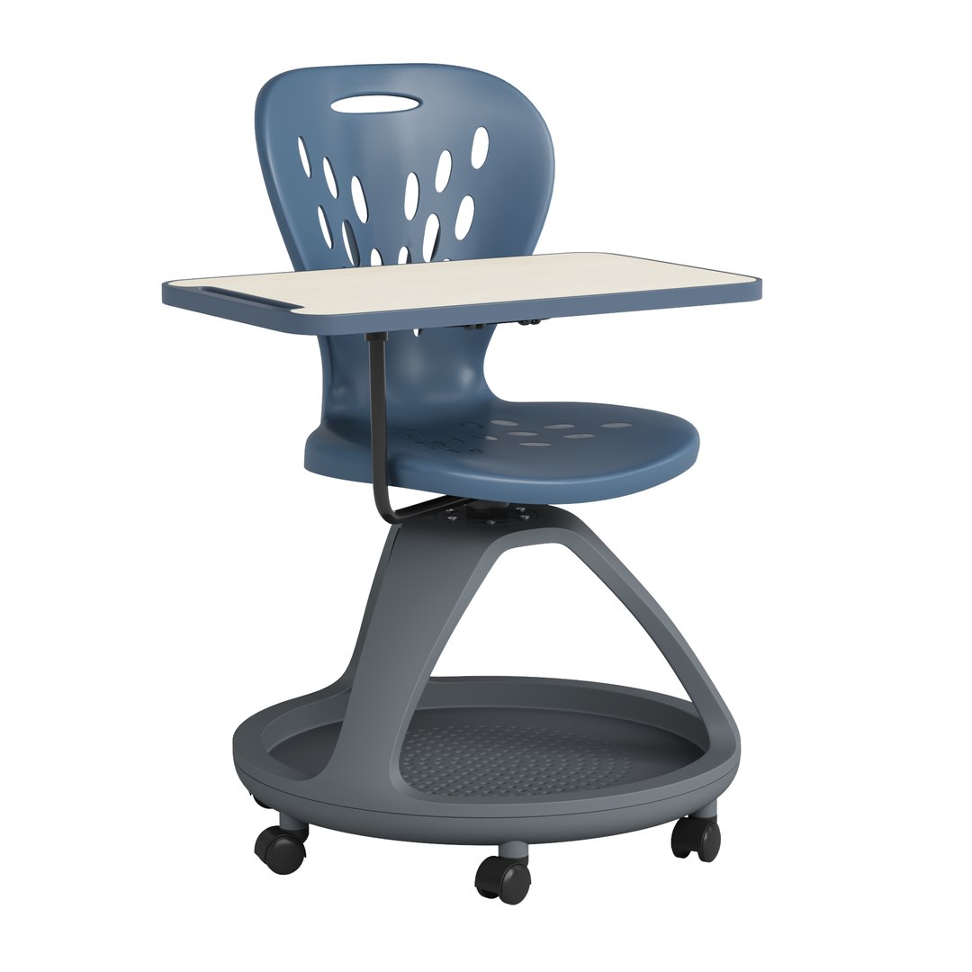 Mobile Learning Chair Dark Gray Mobile Desk Chair With 360 Degree ...