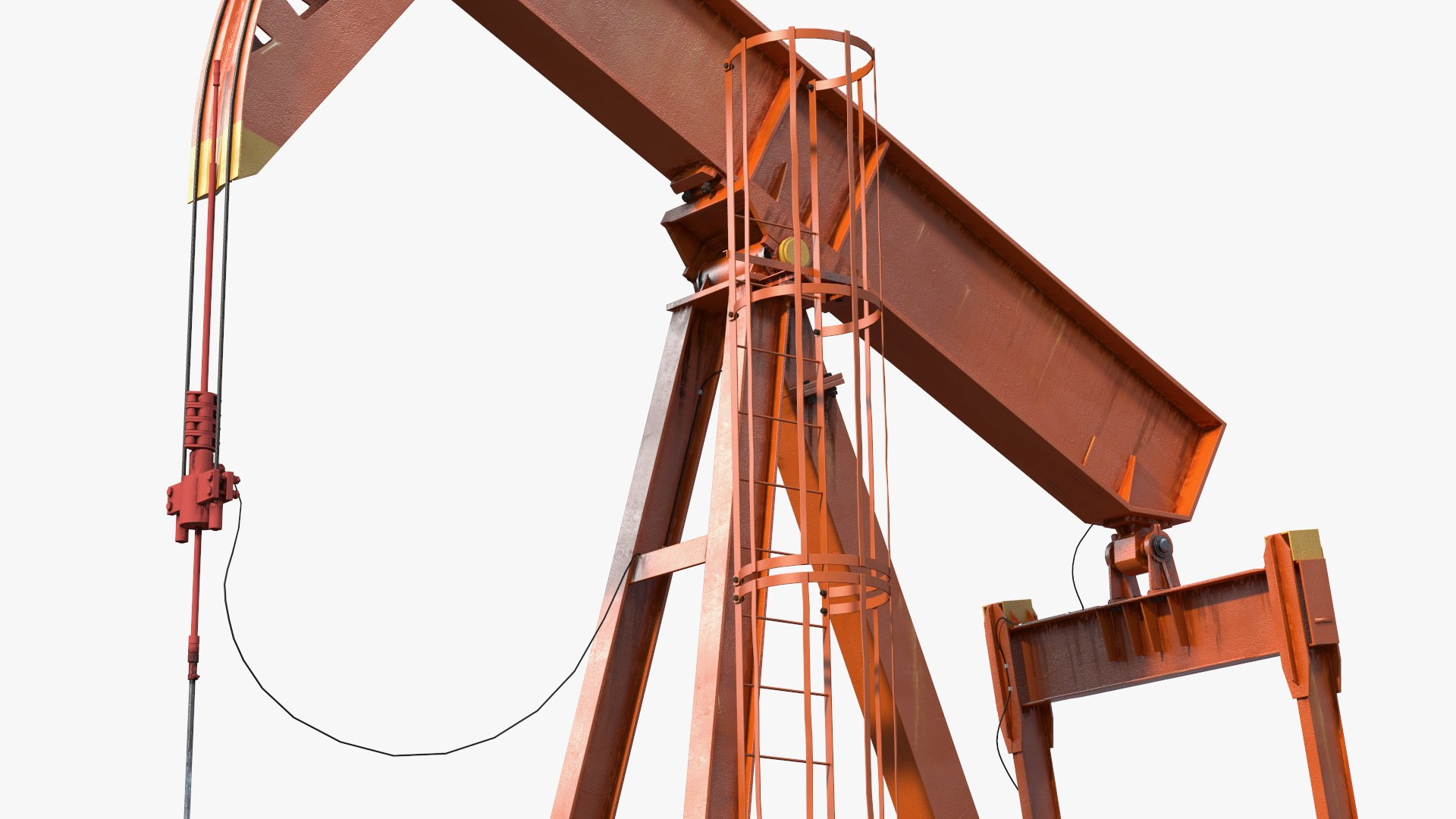 3D Oil Well Pump Jack Rigged For Maya Model - TurboSquid 2222818