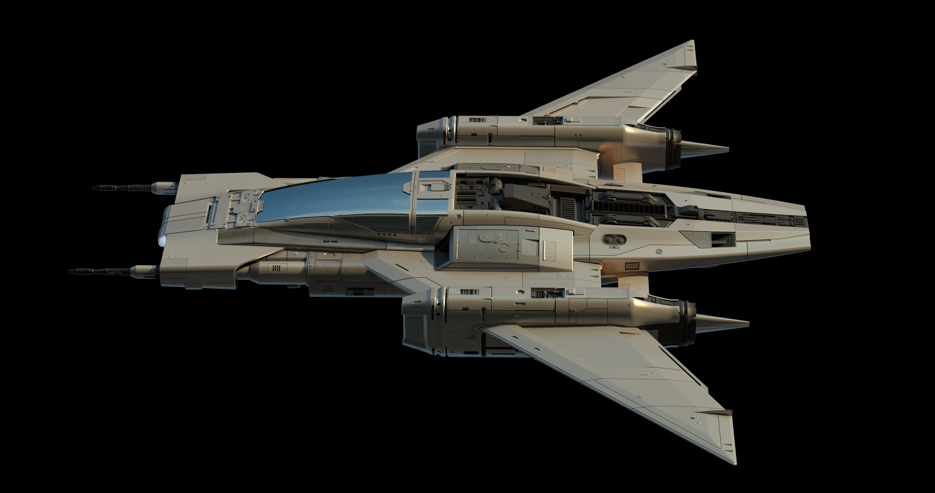 Tri-wing S-91x Pegasus Starfighter 3D Model - TurboSquid 1502037