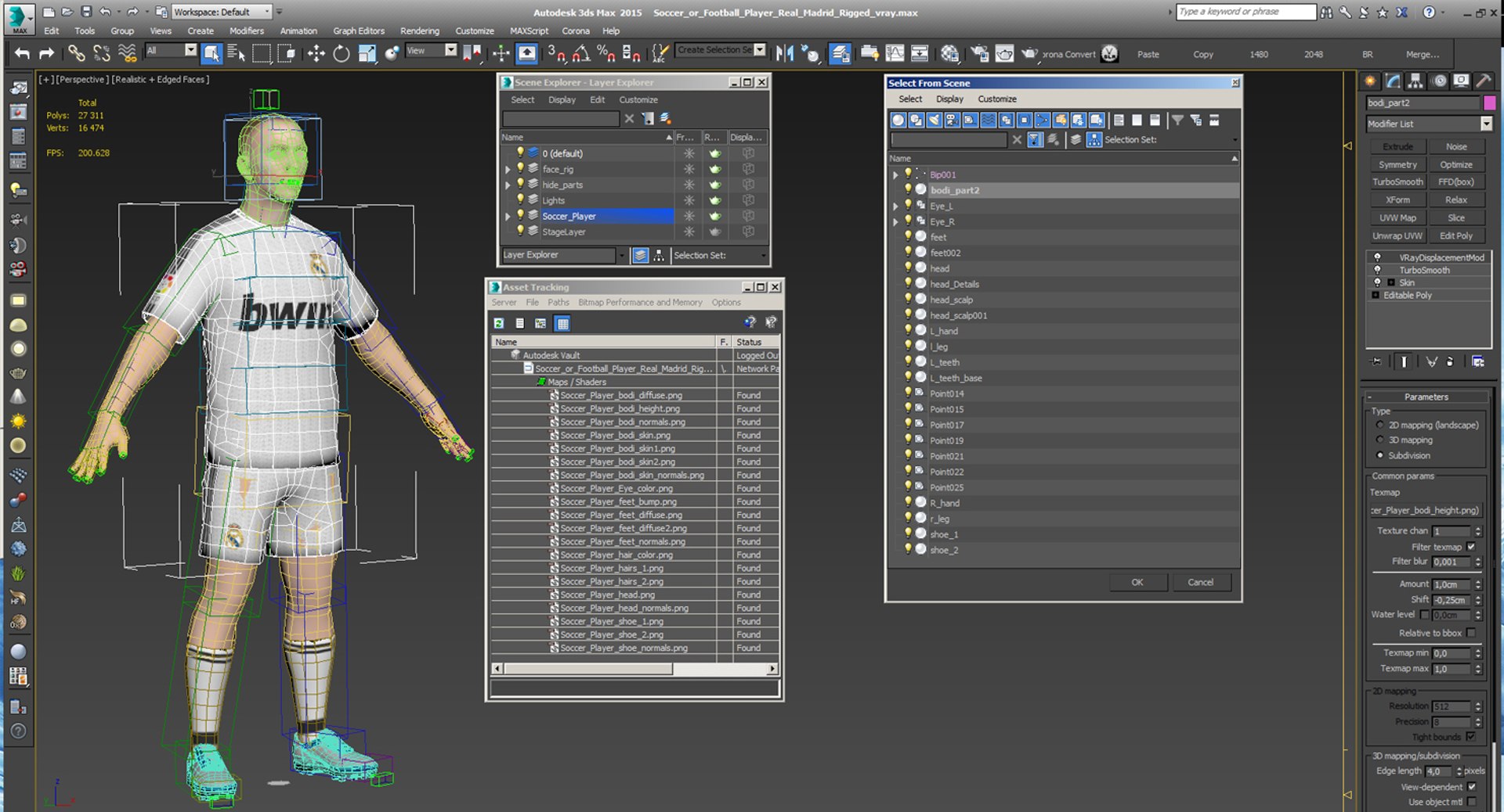 3D Soccer Football Player Real Model - TurboSquid 1314161