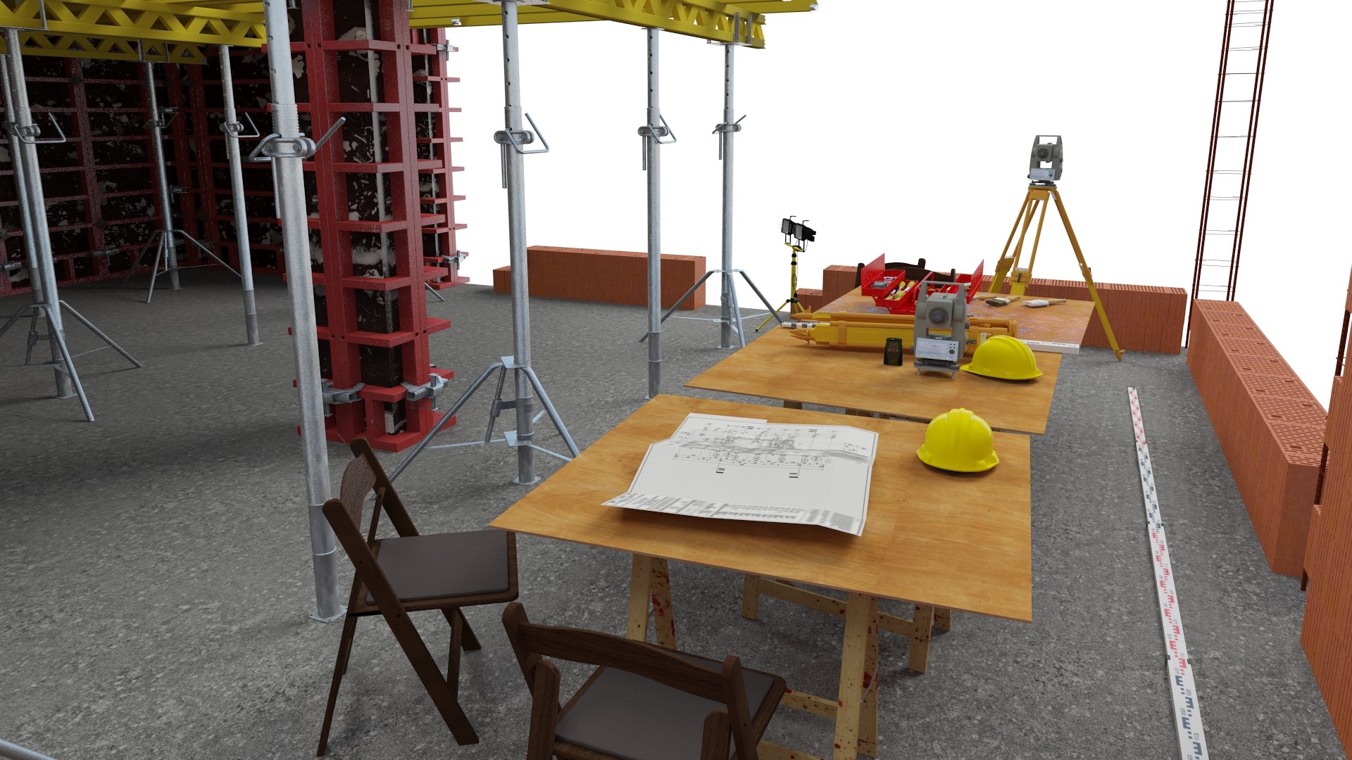 Building Site Tools 3D Model - TurboSquid 1554327