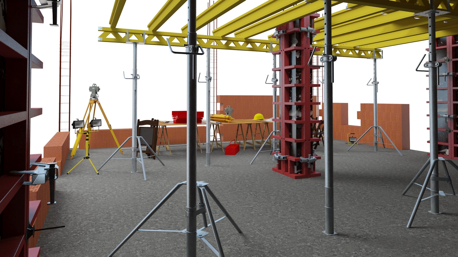 Building Site Tools 3D Model - TurboSquid 1554327