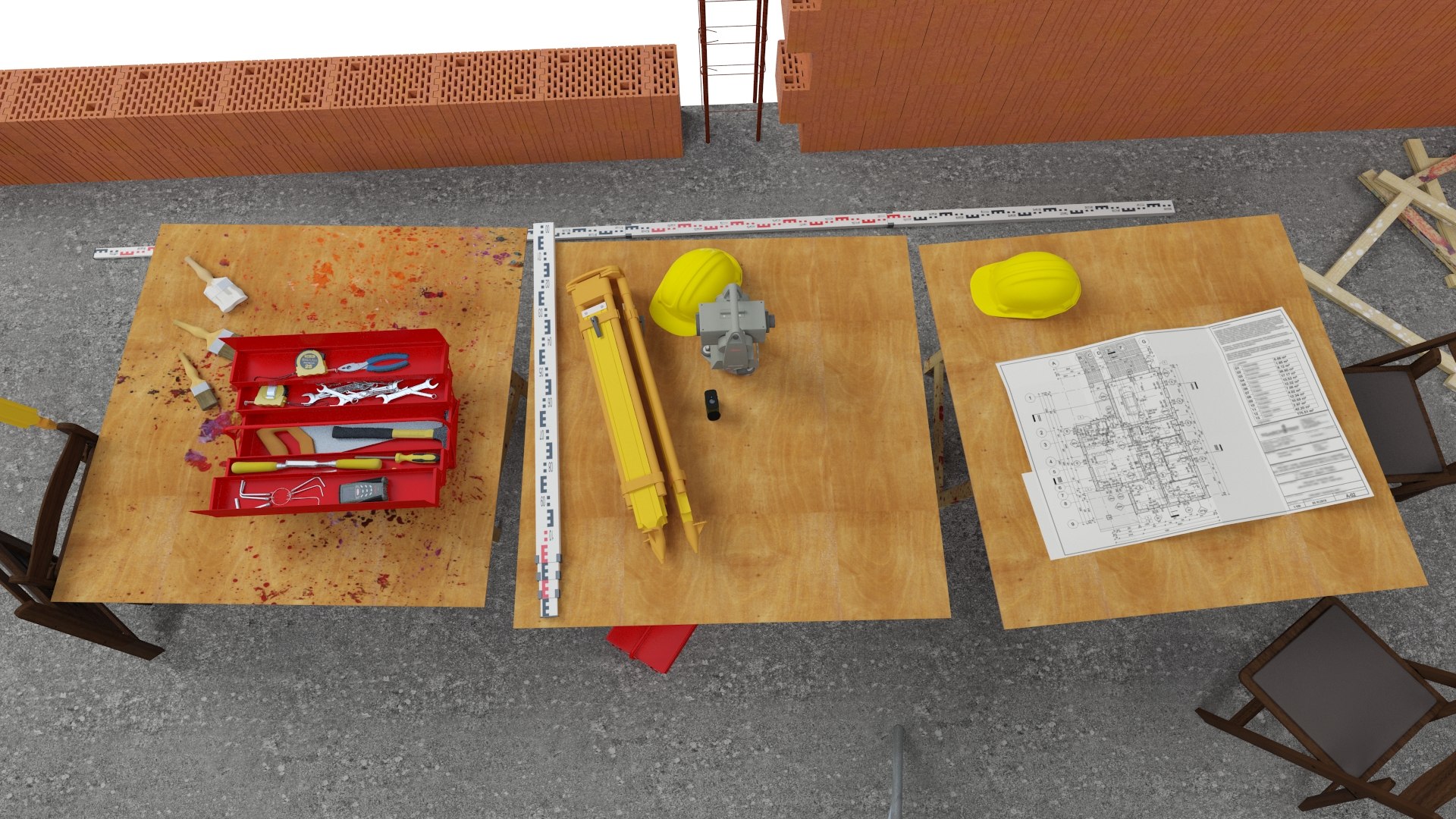 Building Site Tools 3D Model - TurboSquid 1554327