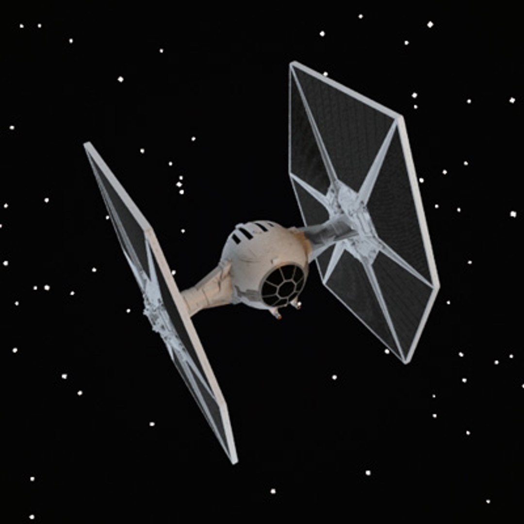 Tie Interceptor Fighter 3d Model