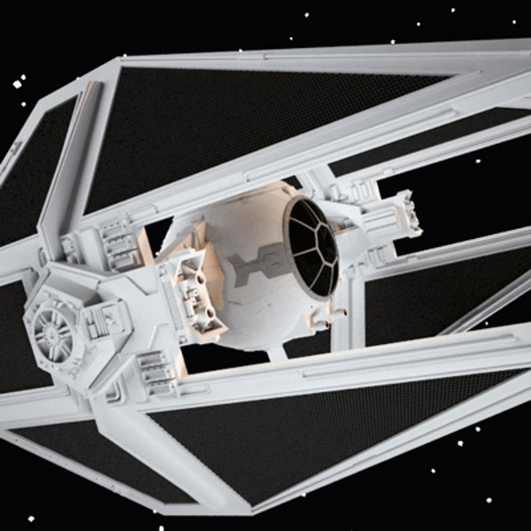 Tie Interceptor Fighter 3d Model