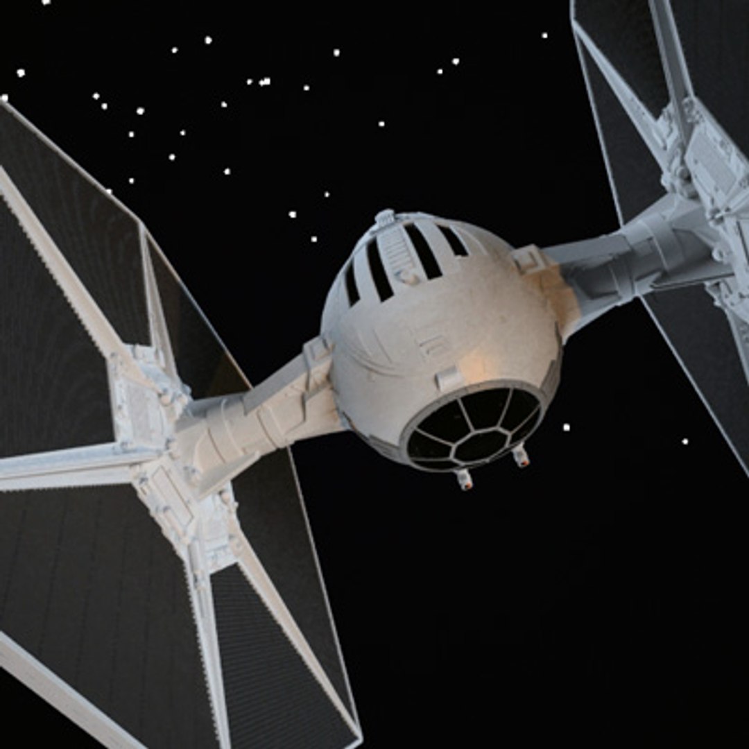 Tie Interceptor Fighter 3d Model