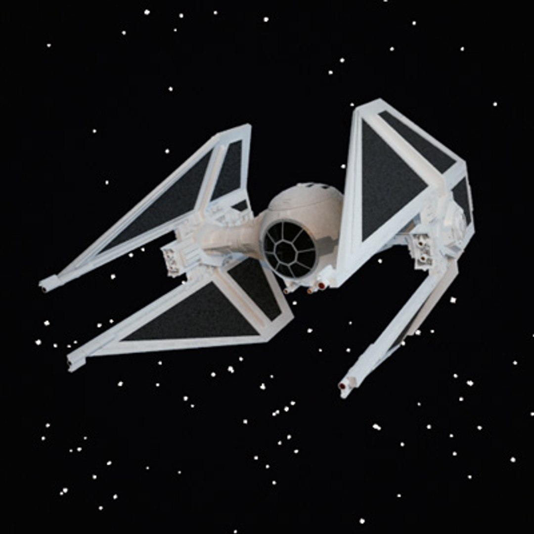 Tie Interceptor Fighter 3d Model