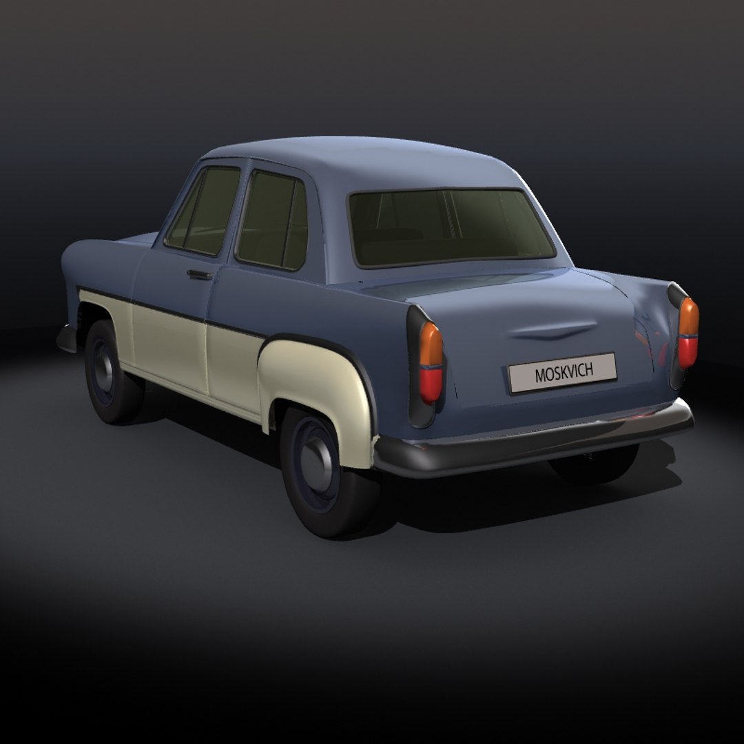 3d Model Old Car Moskvich 407