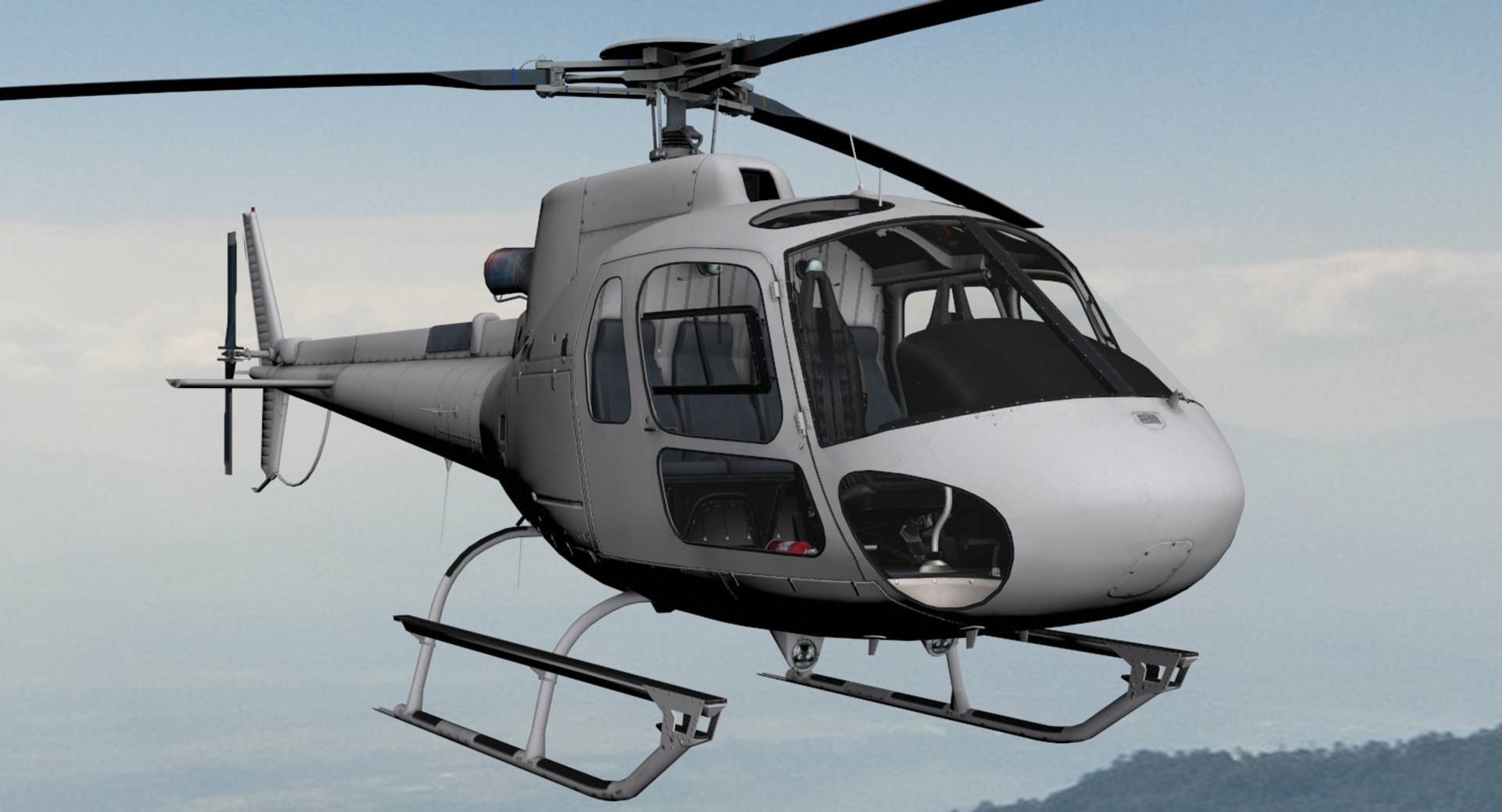 as350 b3 ecureuil 3d max