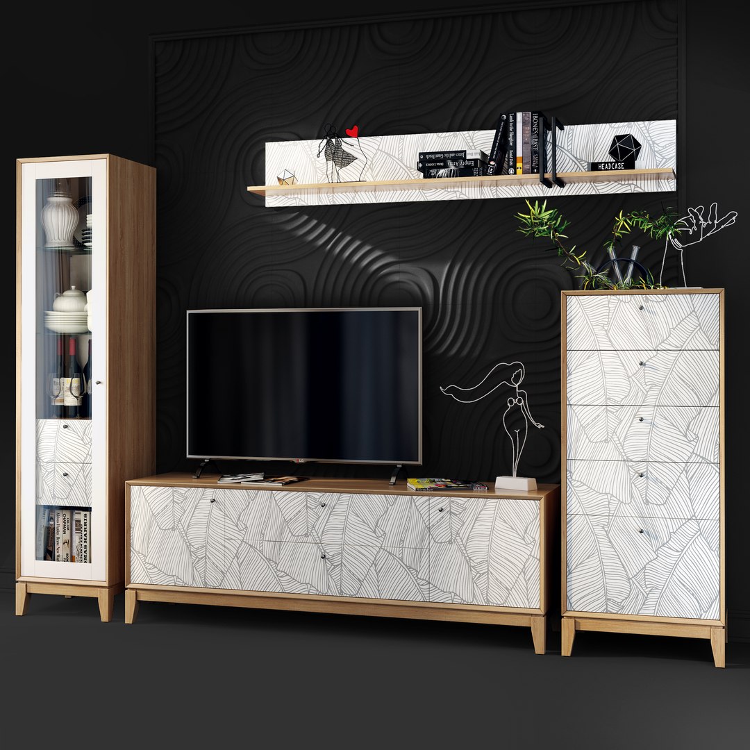 TV Stand TV Wall Reuben Love Home Model - TurboSquid 2095828