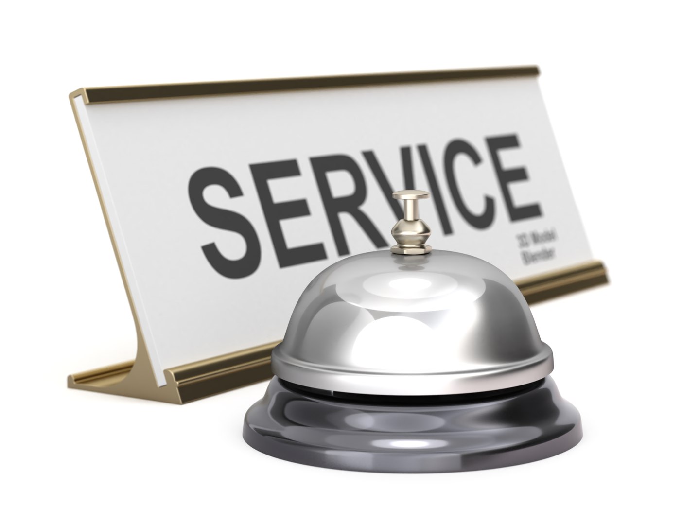 Reception Bell Sign Model - TurboSquid 1325991
