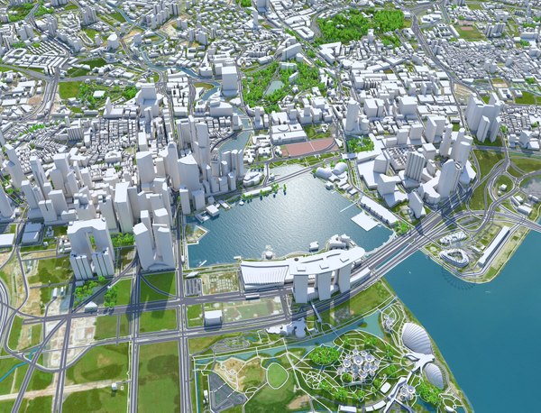 싱가포르 시티 3D Mdoel 3D 모델 - TurboSquid 1531570