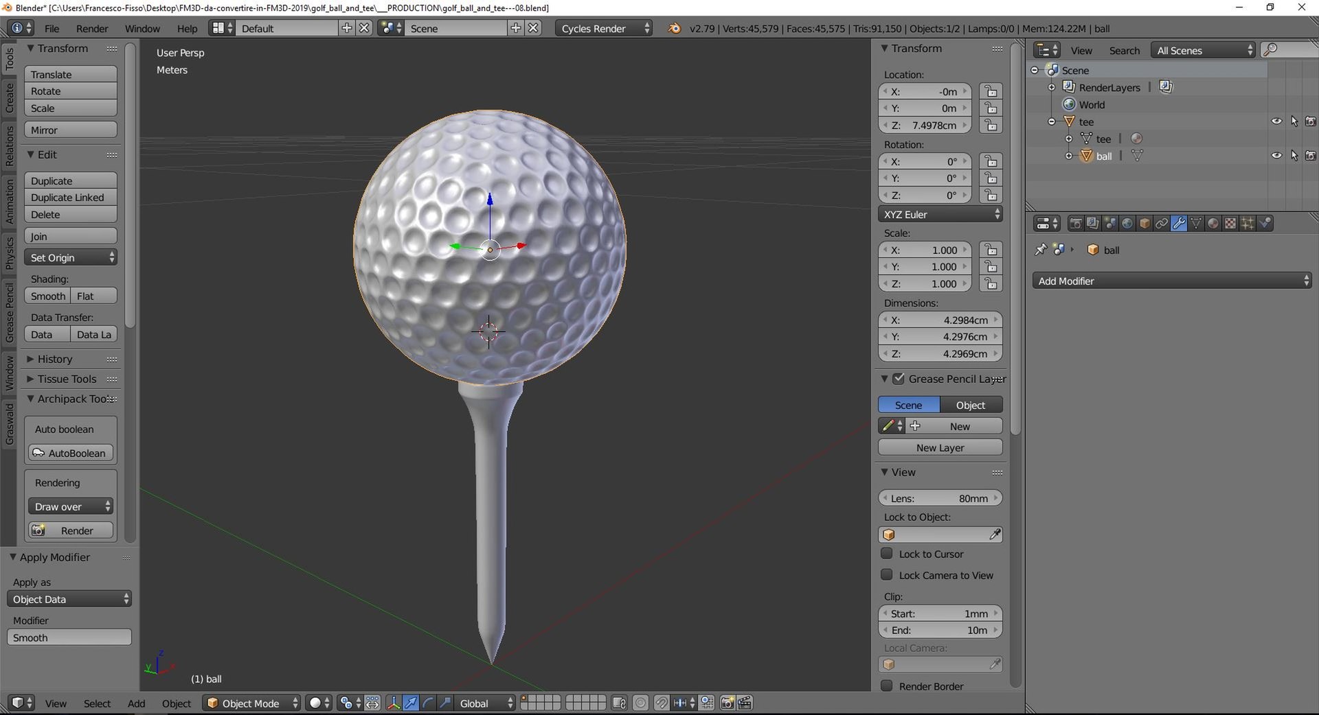 Golf Ball And Tee 3D Model - TurboSquid 2111579