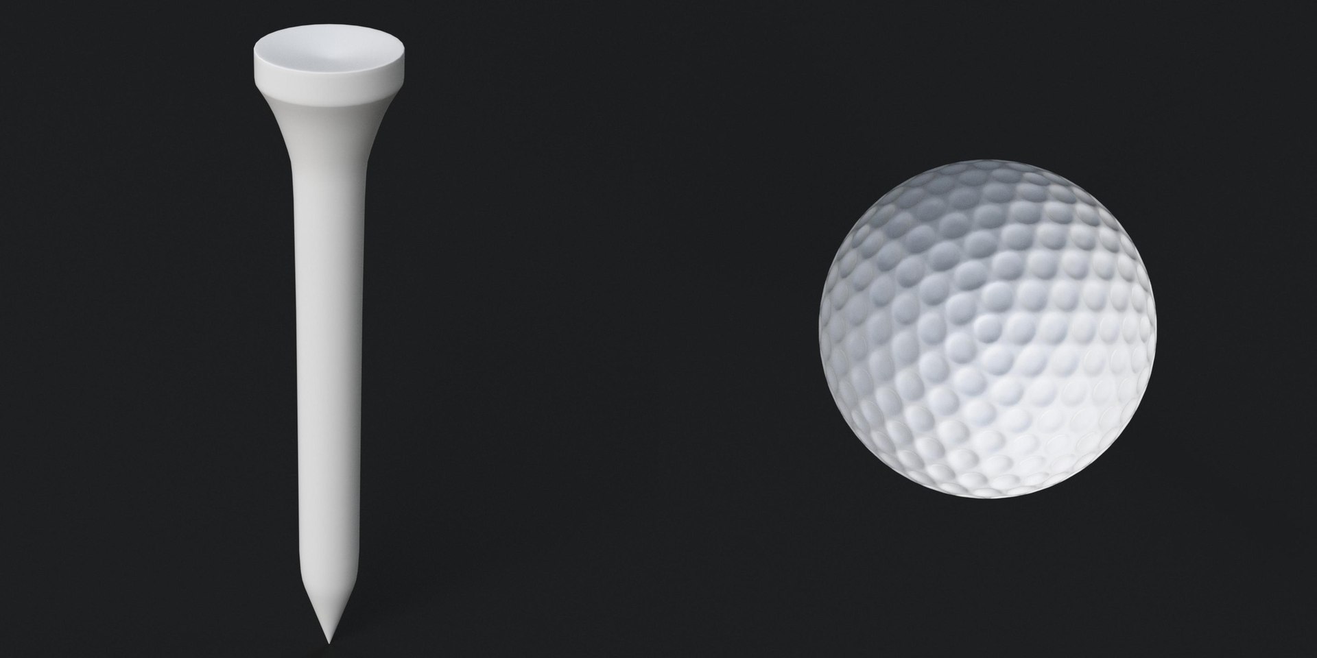 Golf Ball And Tee 3D Model - TurboSquid 2111579