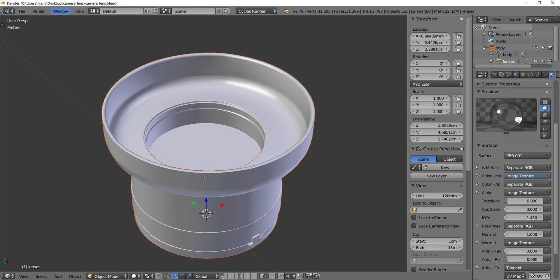 Camera Lens 3D Model - TurboSquid 1333914