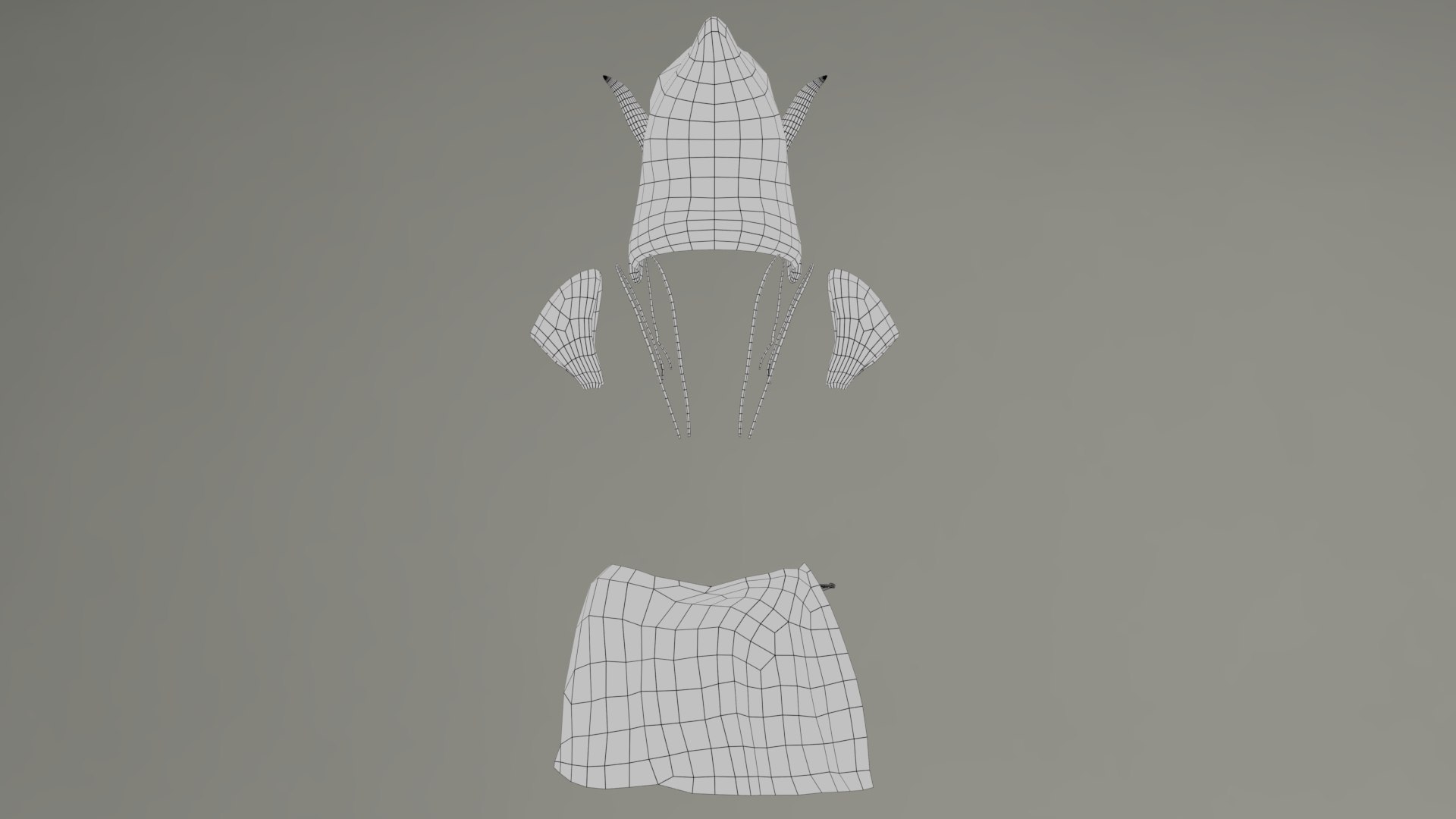 Female Hood SEt Low-poly Model - TurboSquid 1731016