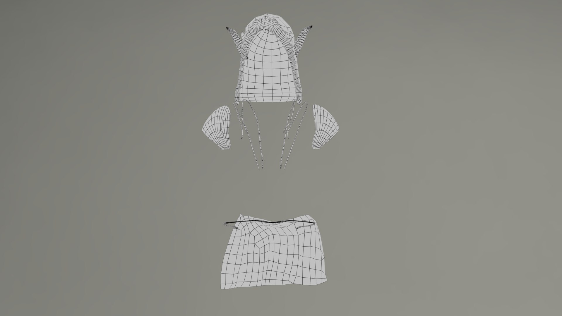 Female Hood SEt Low-poly Model - TurboSquid 1731016