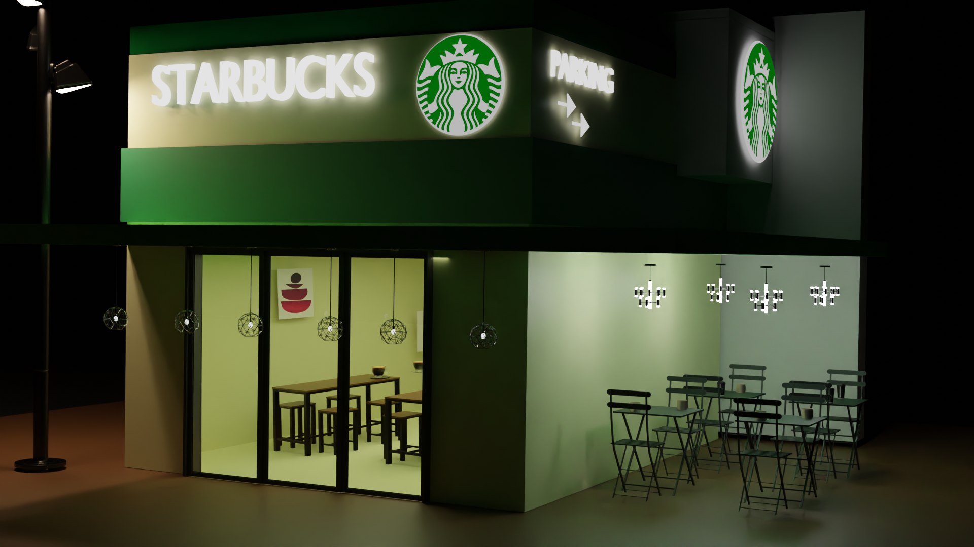 Starbucks Cafe 3D Model - TurboSquid 2134499
