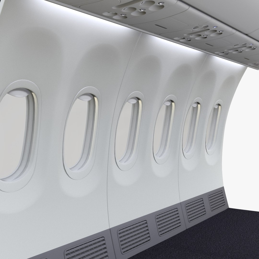 Ryanair Economy Wall Section 3D Model - TurboSquid 1197296