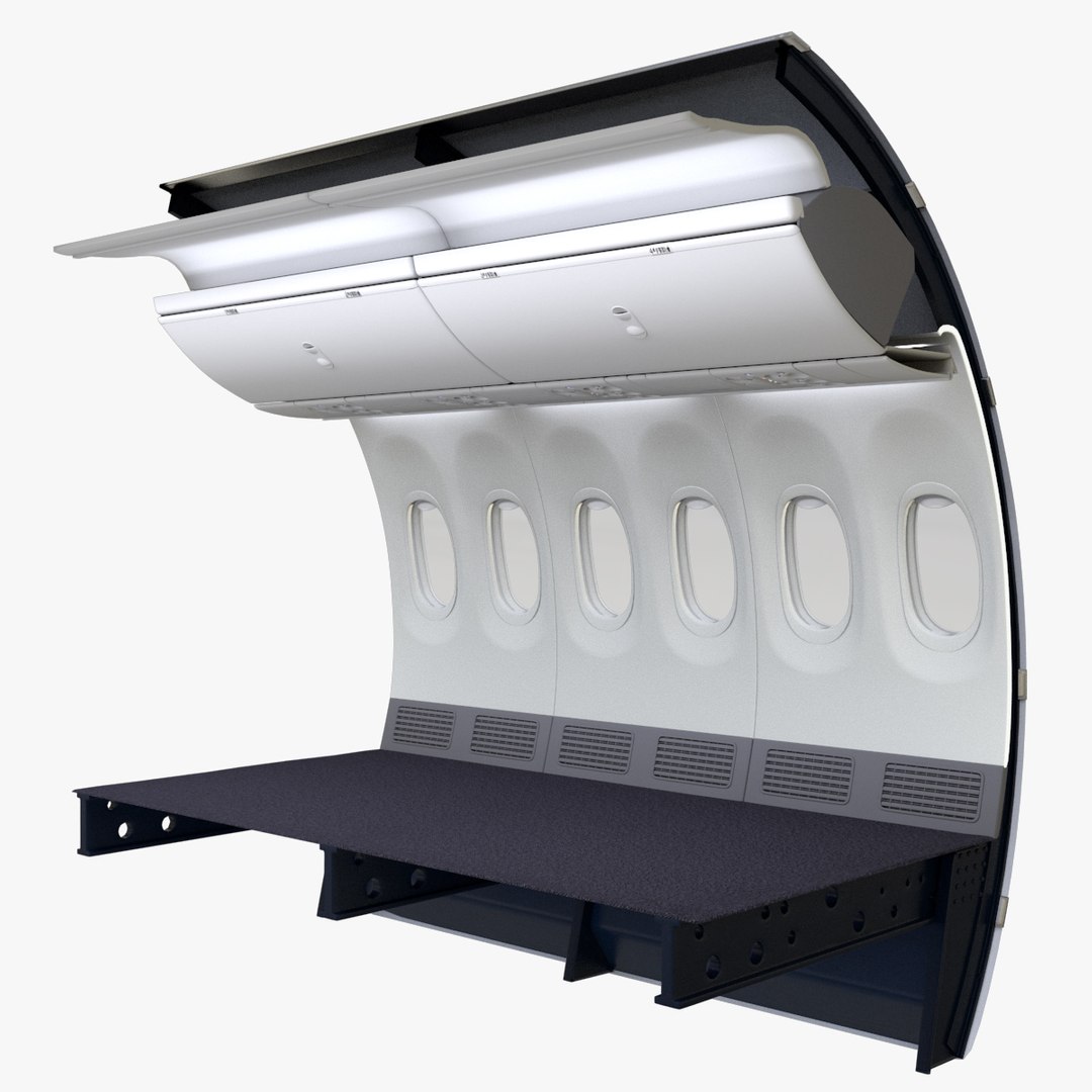 Ryanair Economy Wall Section 3D Model - TurboSquid 1197296