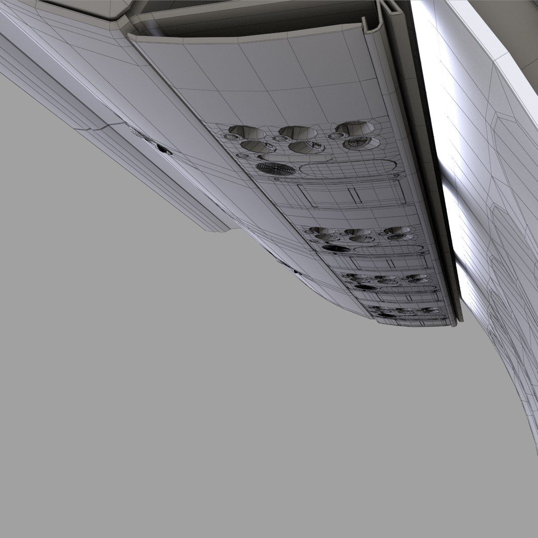 Ryanair economy wall section 3D model - TurboSquid 1197296