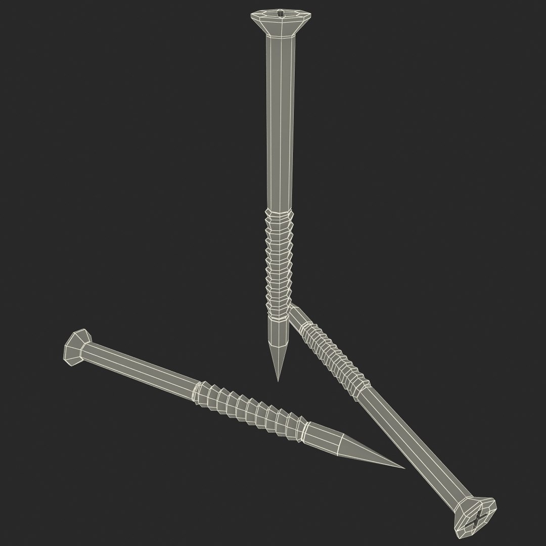 Wood Screw 3d Model