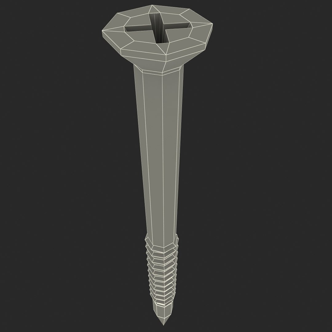 Wood Screw 3d Model