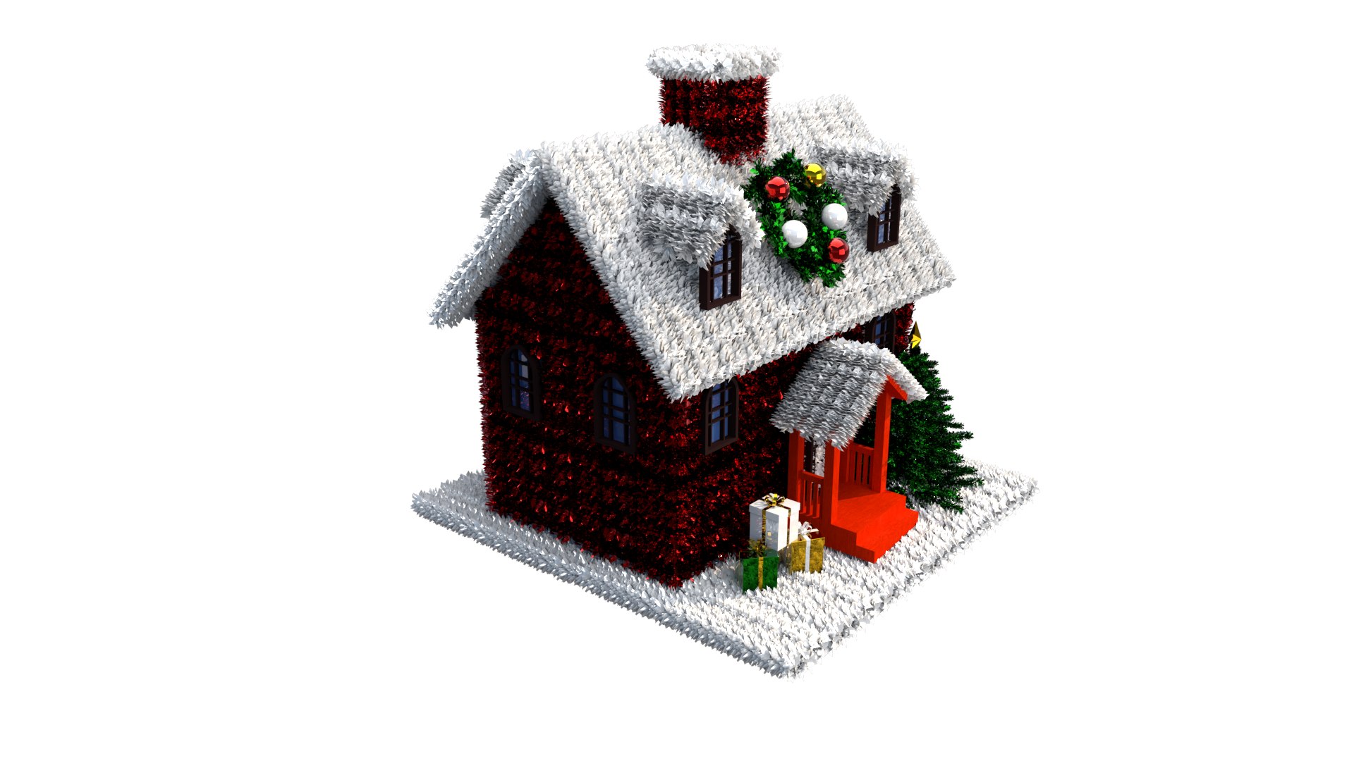 Christmas Decoration House 3D Model - TurboSquid 2193123