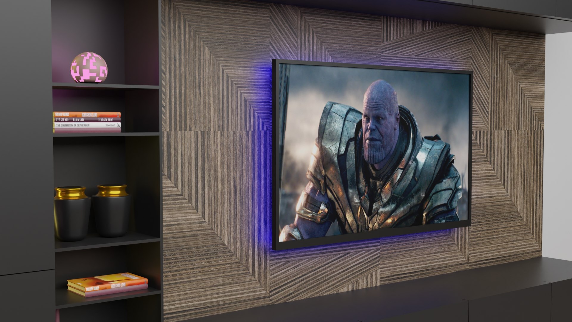 Tv Unit Decors 3D Model - TurboSquid 1628056