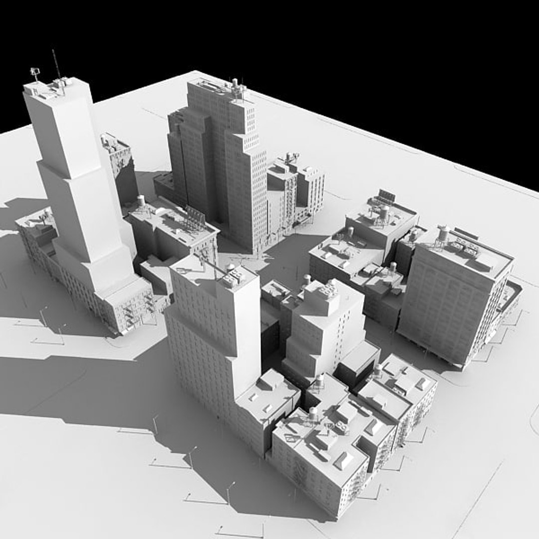 nyc 50 buildings 3d model