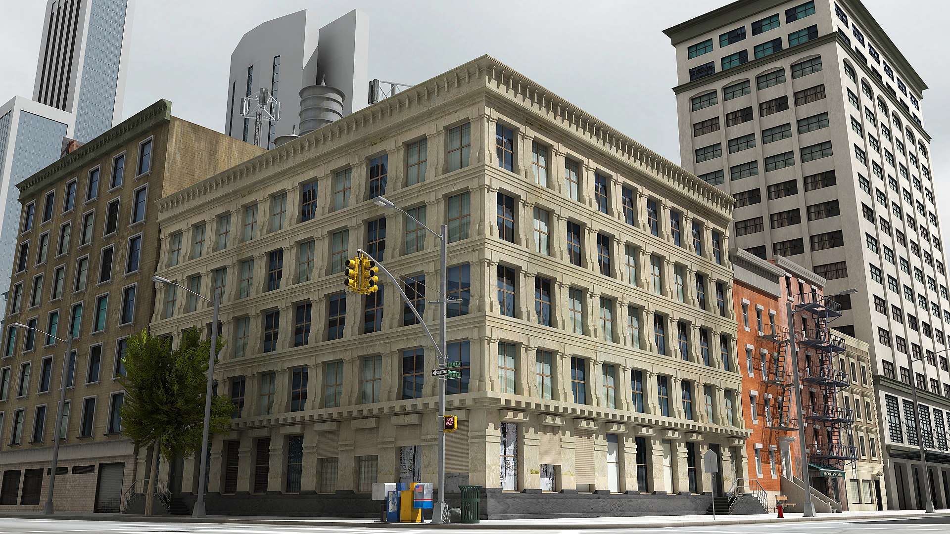 nyc 50 buildings 3d model