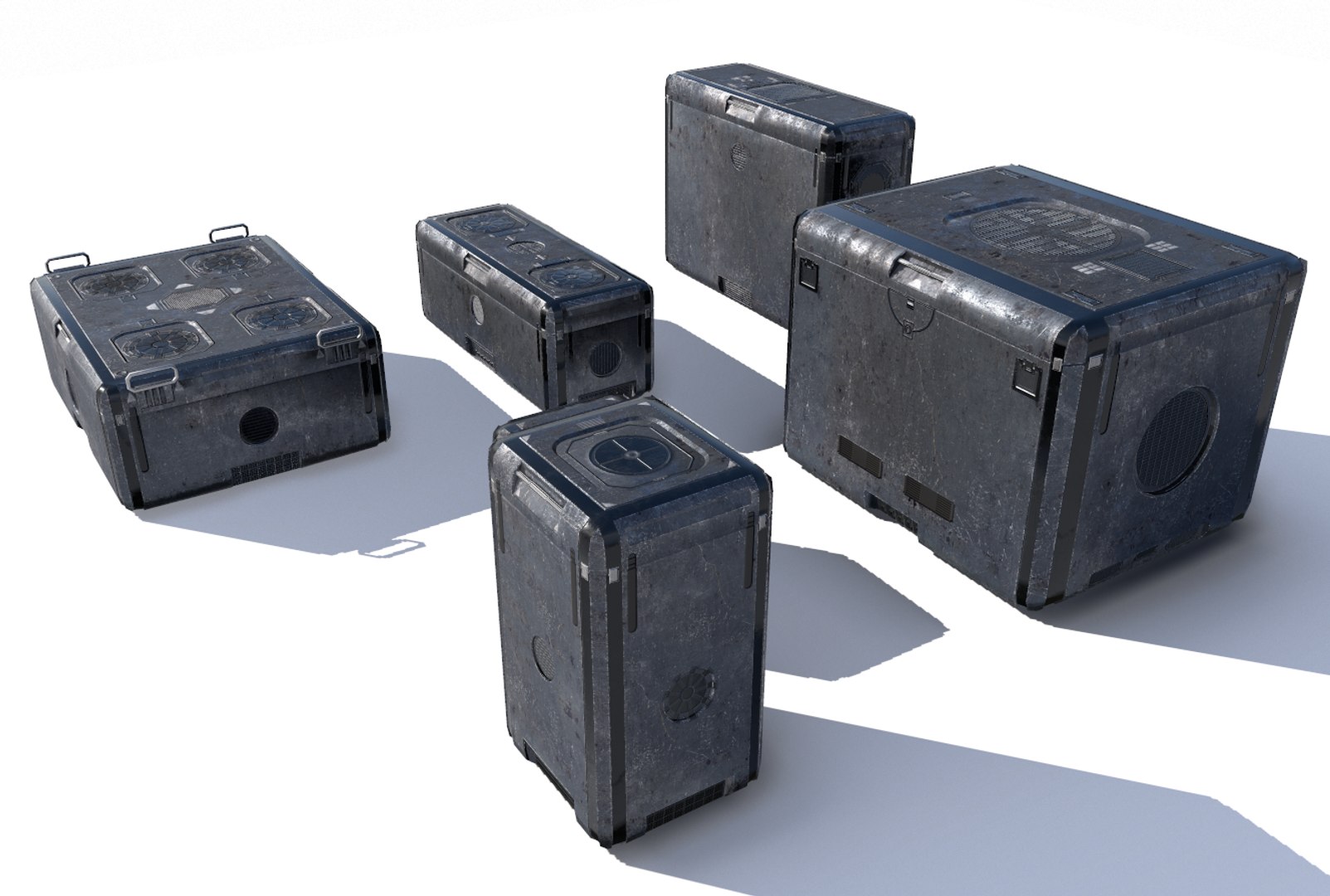 3D futuristic cargo storage crate - TurboSquid 1444305